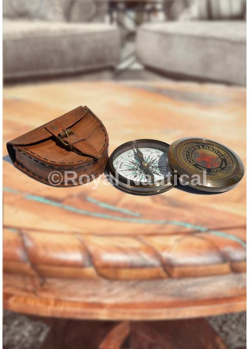 Vintage Reproduction Brass Compass